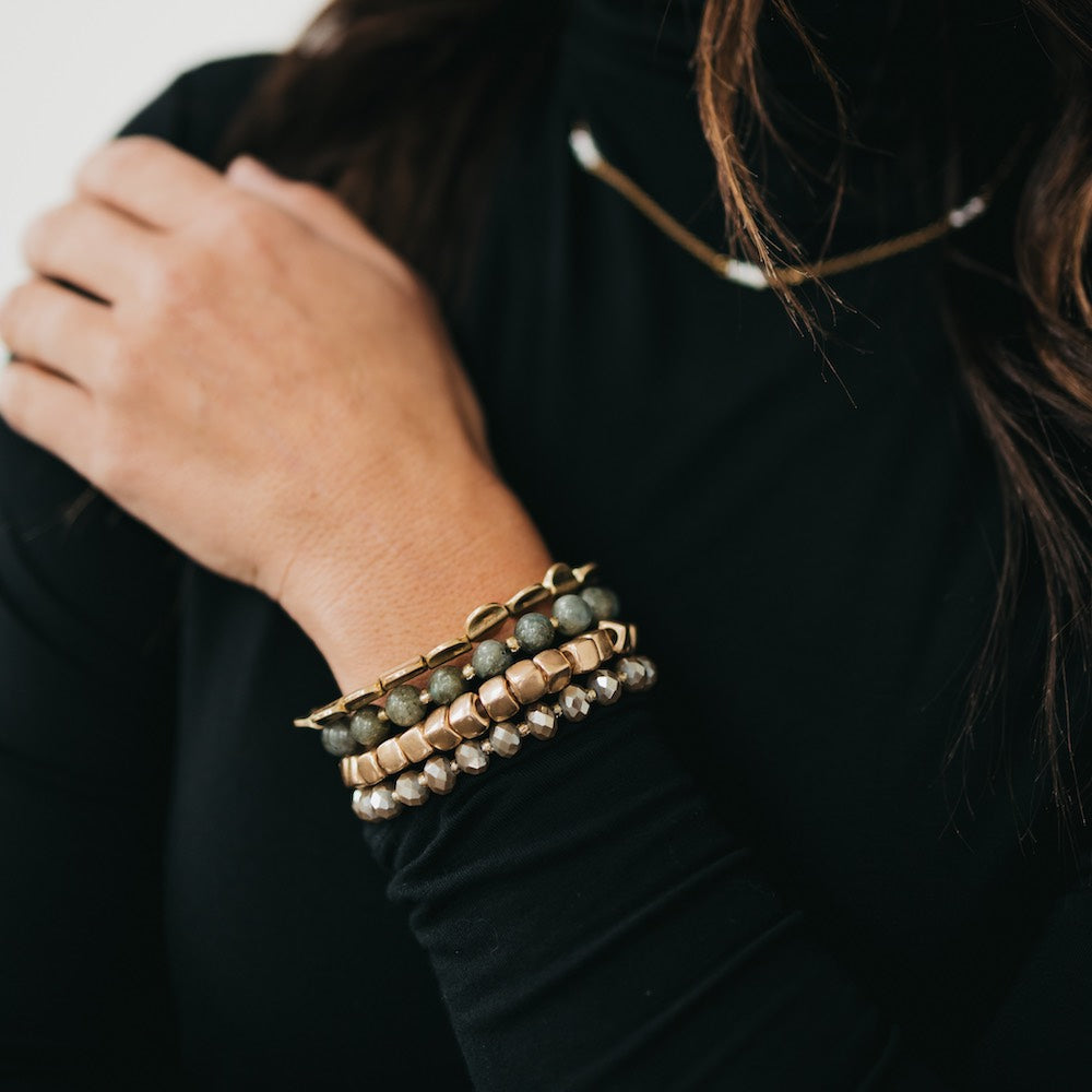 Lively Stone Bracelet Stack Set – Pretty Simple
